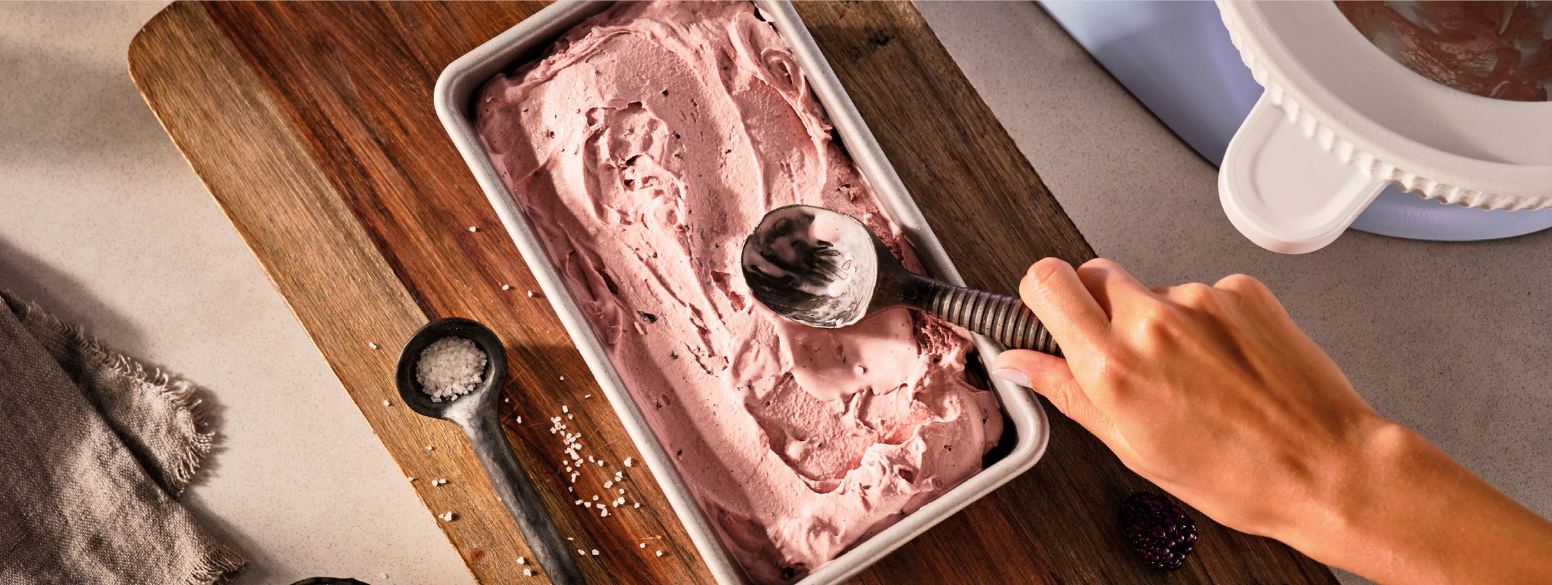 Blackberry Chocolate Chip Ice Cream